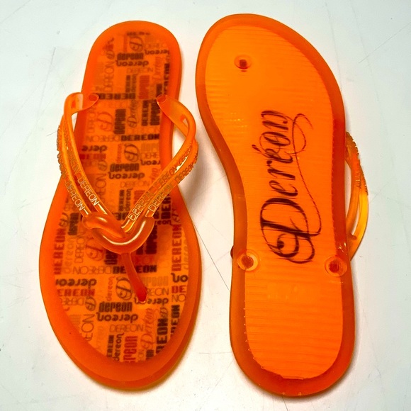Dereon | Shoes | Womens Dereon Orange Flats Sandals Nwt | Poshmark